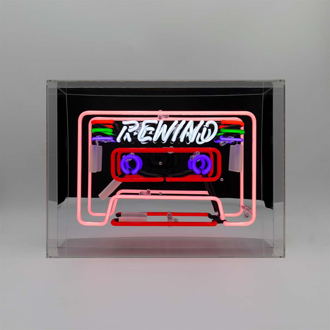'Cassette' Large Glass Neon Sign – Locomocean USA